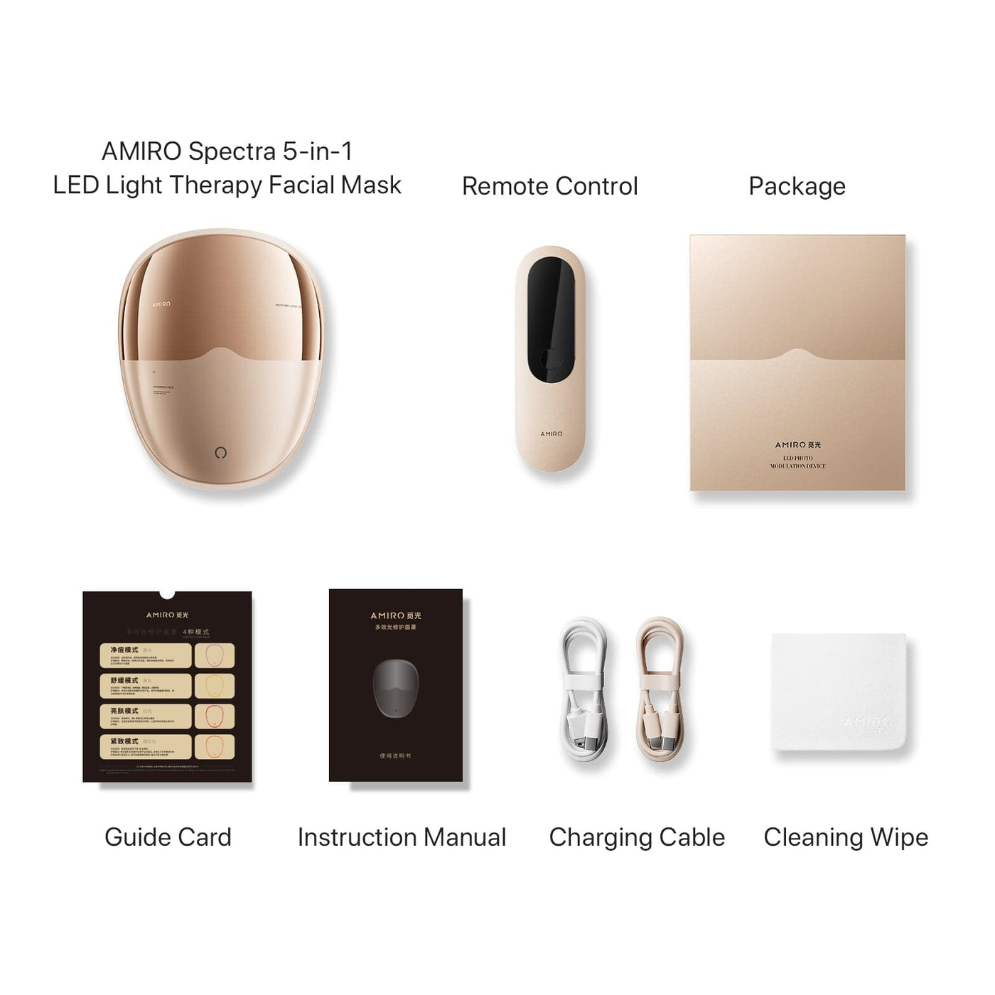 AMIRO Spectra 5 in 1 LED Skin Tightening Light Mask